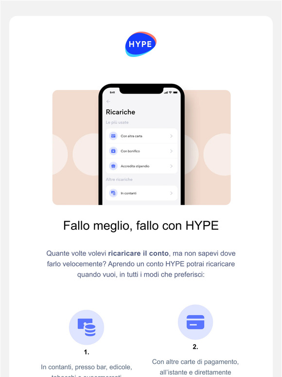 HYPE: Come ricarichi il tuo conto bancario? | Milled