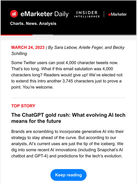 Insider Intelligence: The ChatGPT gold rush; TikTok on shakier ground ...