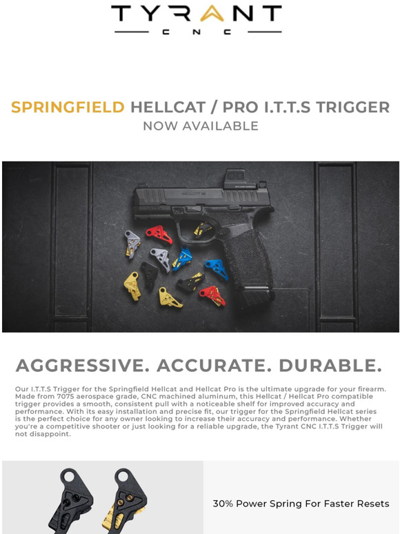 TyrantCNC: New I.T.T.S Trigger for Springfield Hellcat / Hellcat Pro ...