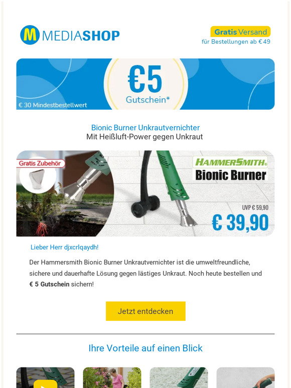 Mediashop: Bequem & effektiv gegen Unkraut - Bionic Burner ...