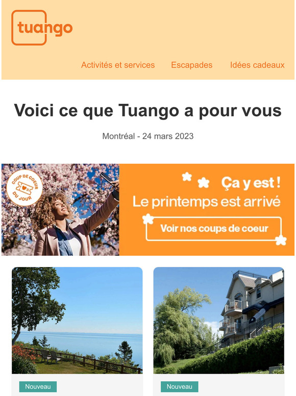 Tuango: On célèbre l'arrivée du printemps avec une pluie de coups de ...