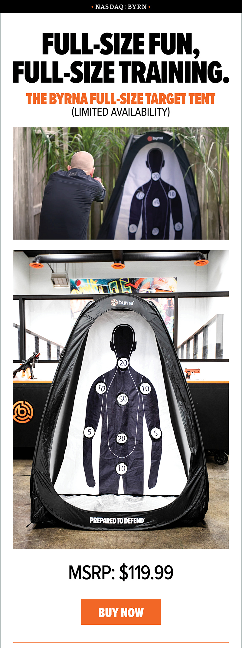 Byrna: New Product Drop: Introducing the Byrna Full Size Target Tent ...