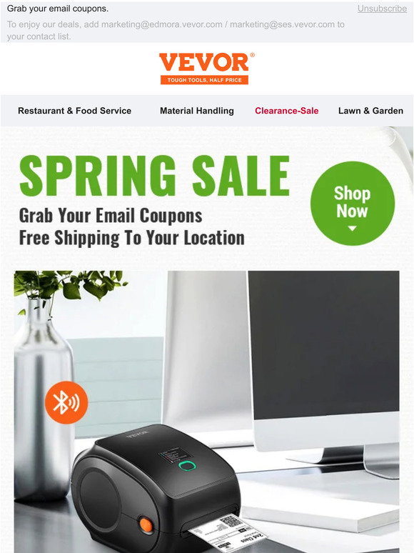 Vevor: Spring sale starts now. | Milled