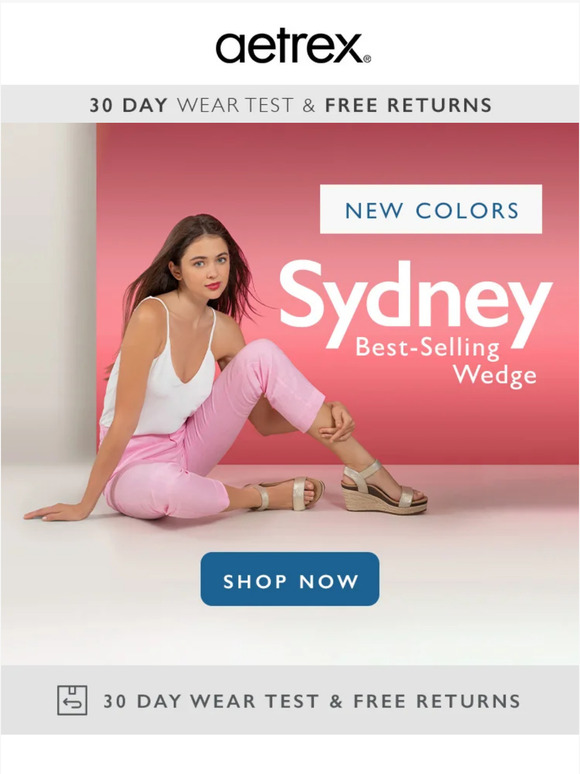 Aetrex: NEW Sydney Wedge Colors 😍 with unmatched support! | Milled