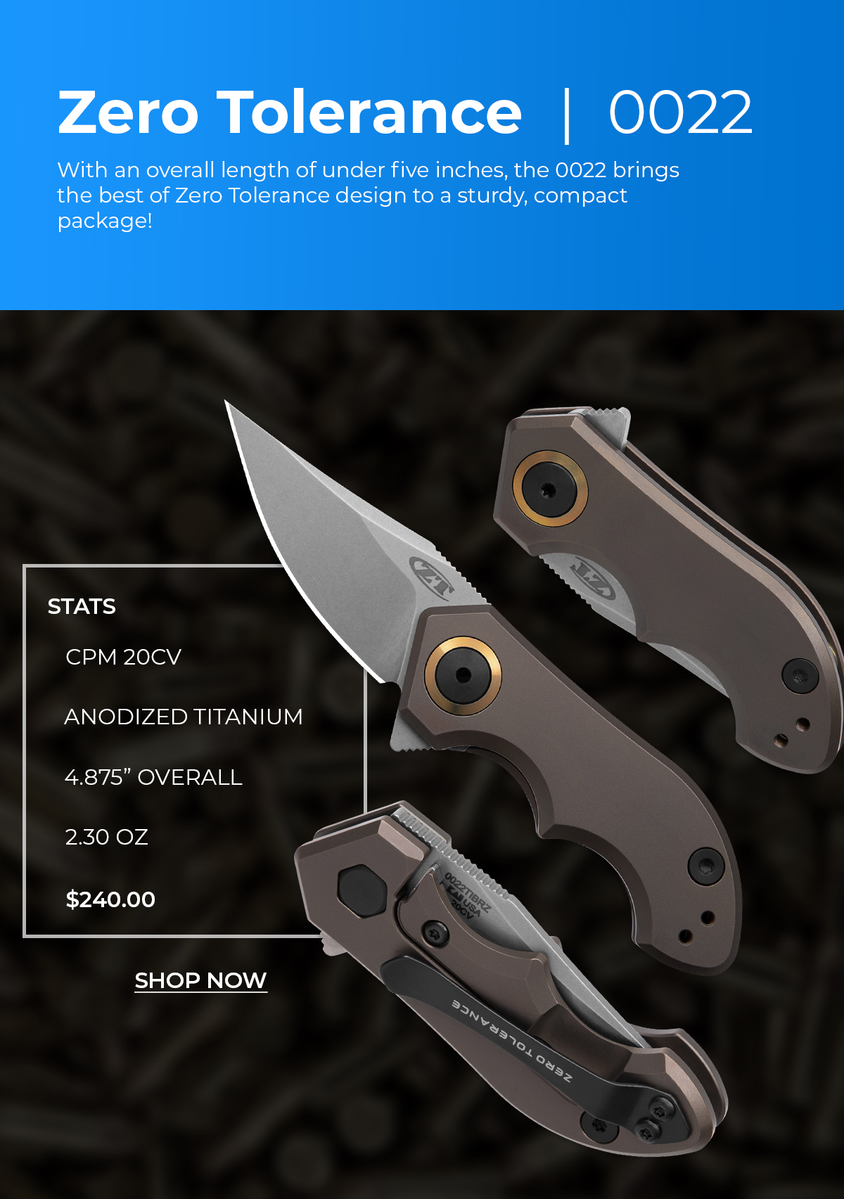 Blade HQ: Zero Tolerance 0022 - Small & Mighty! | Milled