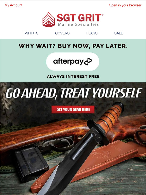 Sgt. Grit Marine Specialties: Why wait? Buy now, pay later. | Milled