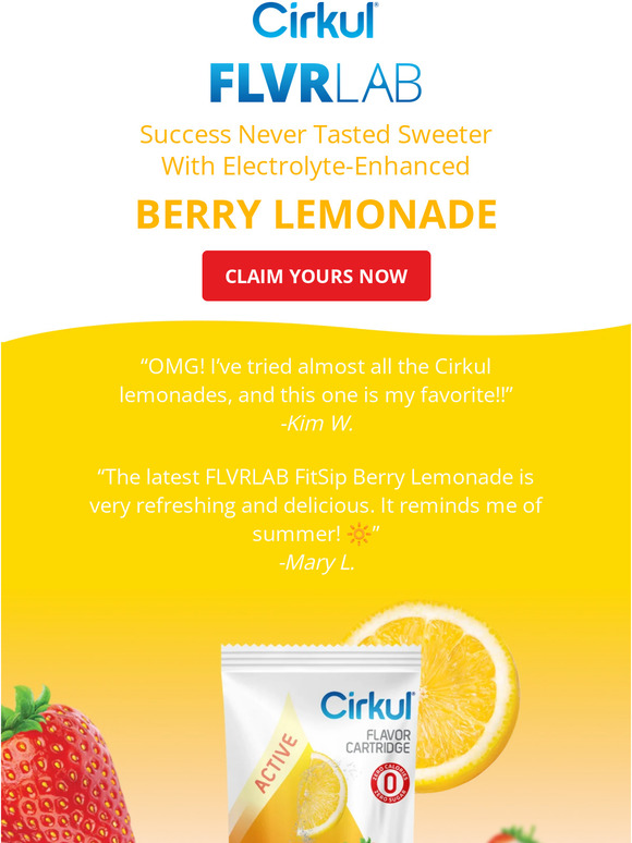 Cirkul: 👏Let’s Hear It For Berry Lemonade👏 | Milled