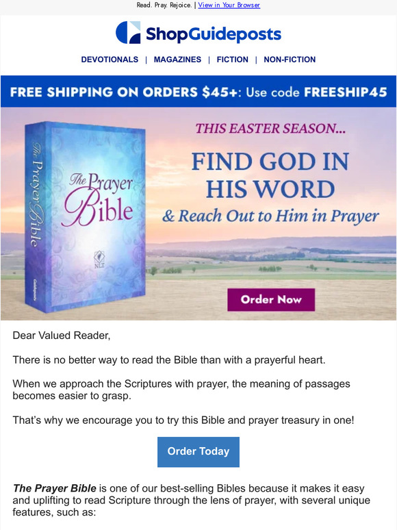 Guideposts: The Prayer Bible - Back in Stock & Selling FAST! | Milled