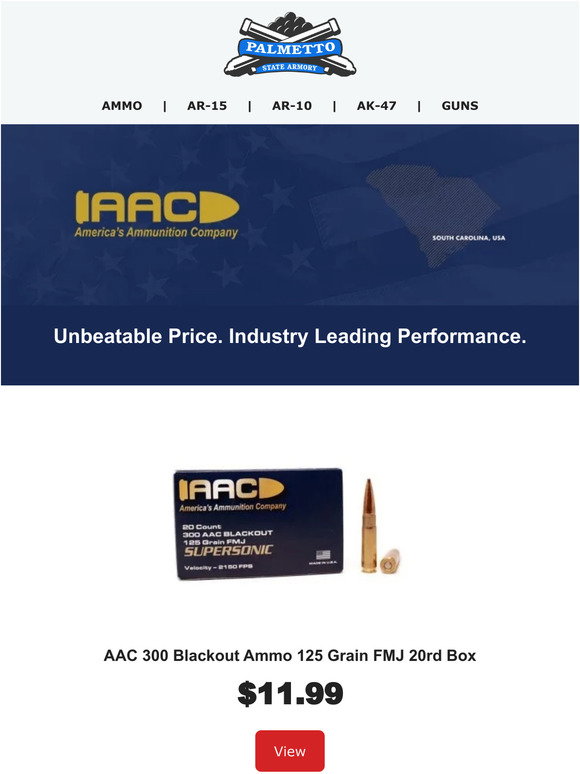 Palmetto State Armory: Get Reloaded On AAC Ammo Today! | AAC 300 ...