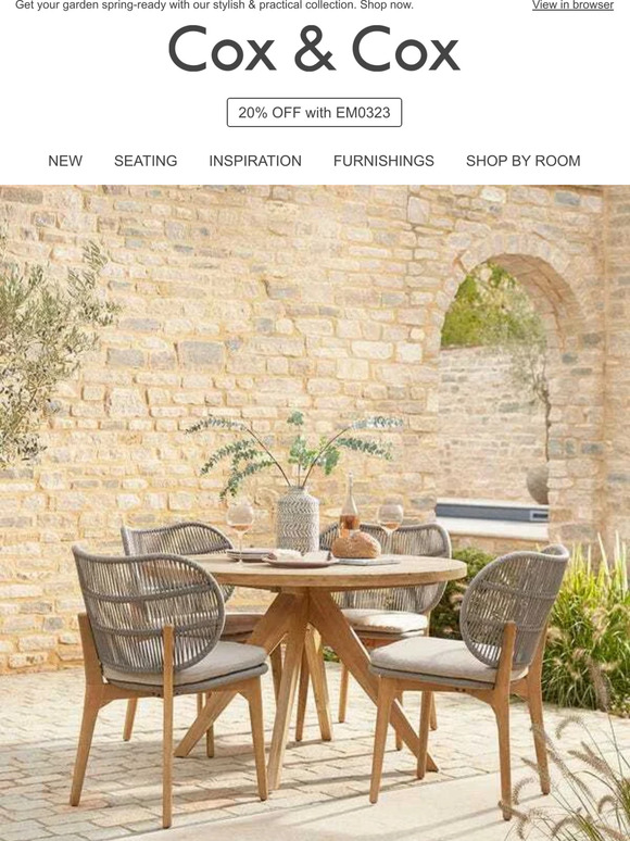 Cox and Cox: How to: revive your outdoor space | 20% OFF | Milled