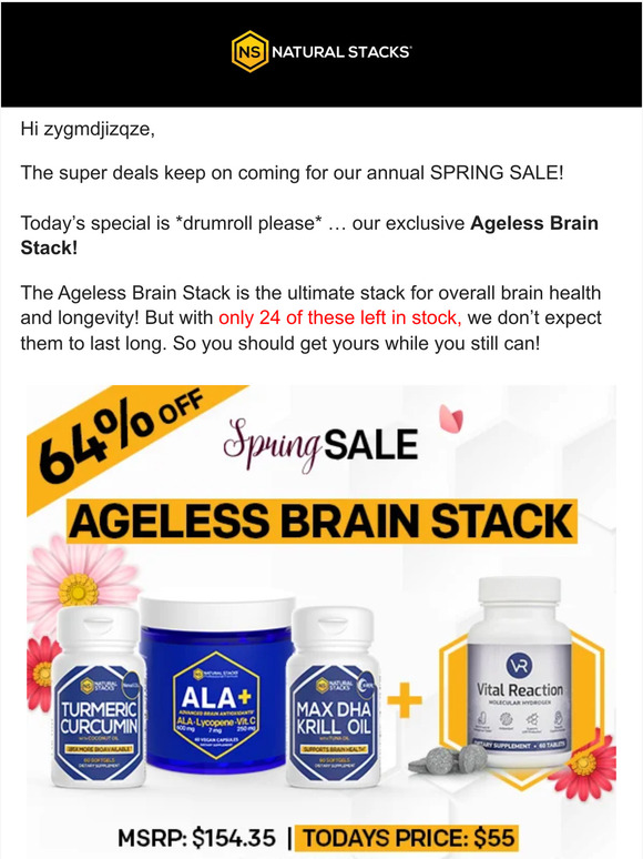 Natural Stacks: Just Dropped! The Ageless Brain Stack 🌿 | Milled