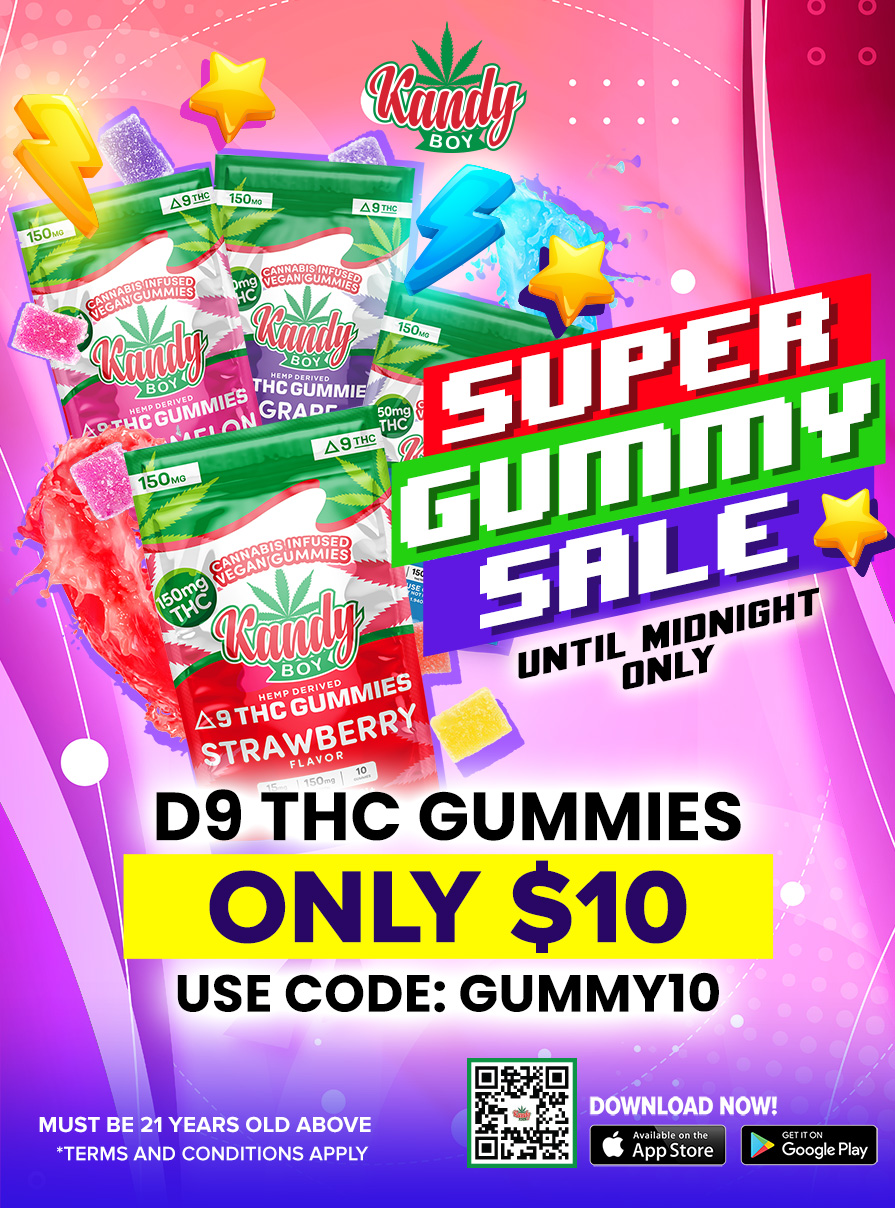 Kandy Boy: 🚨 ONLY 6 HOURS LEFT! $10 D9 THC Gummies! 🚨 | Milled