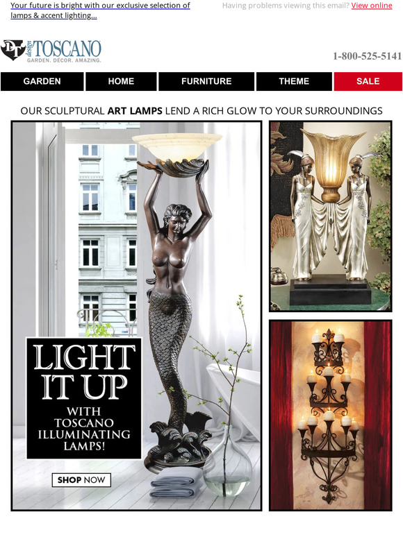 Design Toscano: 🔦NOW is the time to shine! SAVE 20% Off All Lamps ...