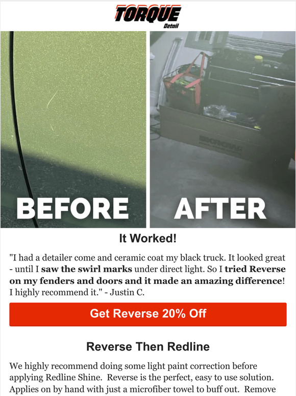 Torque Detail: A detailer left swirl marks, this fixed it! | Milled