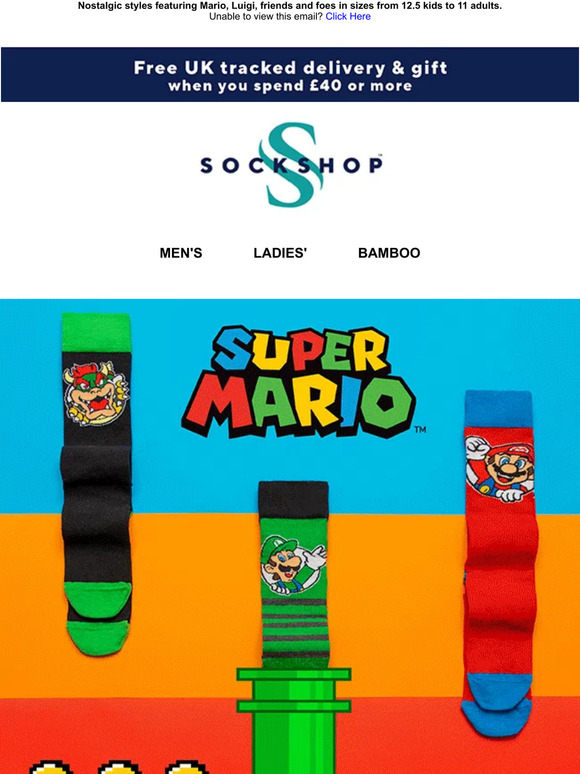 Sock Shop: Super Mario socks for the whole family 🍄 | Milled