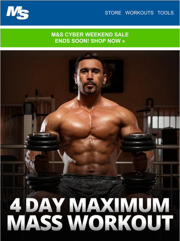 Muscle & Strength: 4 Day Maximum Mass Workout | Milled