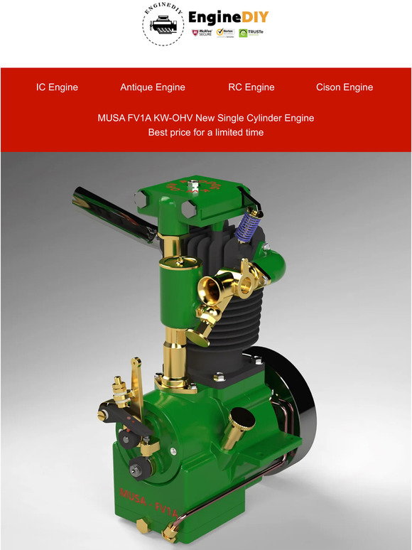 Enginediy: $120 Off Presale - MUSA FV1A KW-OHV New Single Cylinder ...