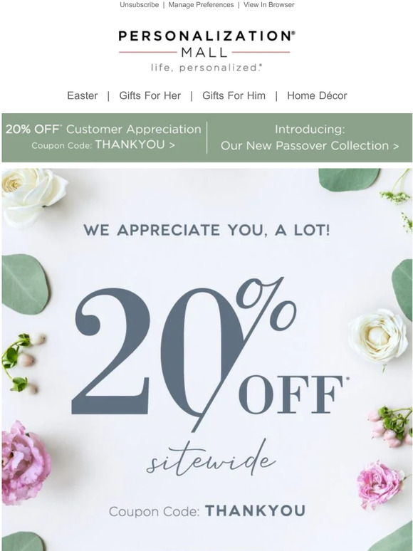 PersonalizationMall.com: Your Exclusive 20% Off Coupon | Introducing ...