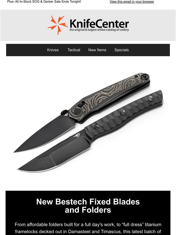 KnifeCenter: New Knives: Spyderco, Microtech, Hogue | Milled