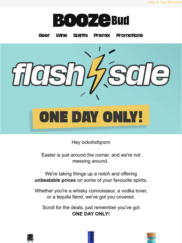 BOOZEBUD: ⚡ FLASH SALE - Johnnie Walker, SKYY Vodka, Malfy Gin + more ...