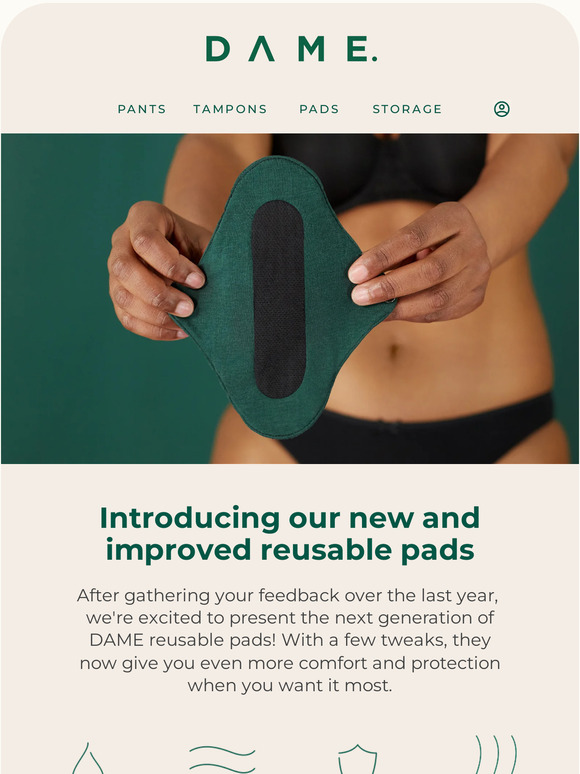 DAME: Meet our NEW generation of reusable pads | Milled