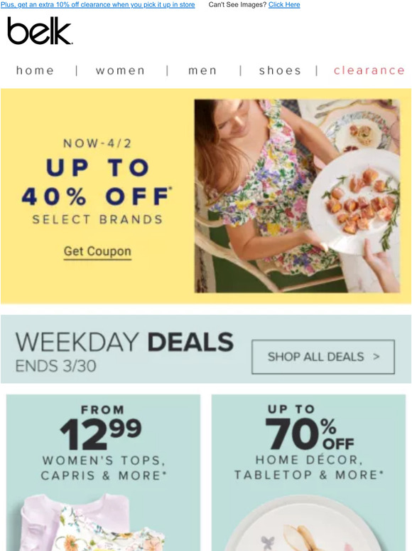 Belk: This is the real deal: spring fashion as low as 12.99! | Milled