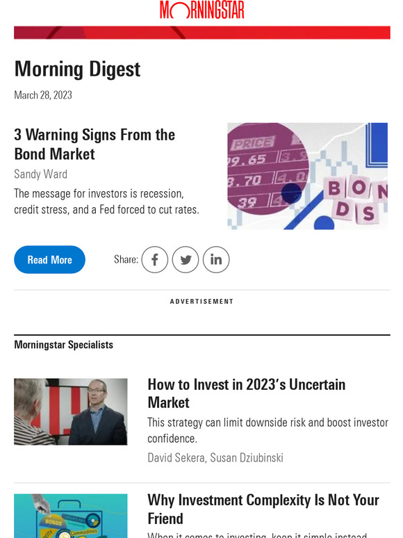 Morningstar: 3 Warning Signs From the Bond Market | Milled
