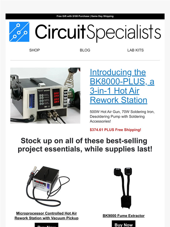 Circuit Specialists: The Ultimate 3-in-1 Hot Air Rework Station has arrived! | Milled