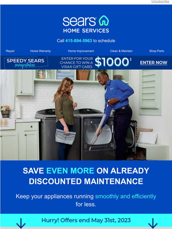 Sears: Save Now, Save Later with up to $295 Off Appliance Tune-Ups | Milled
