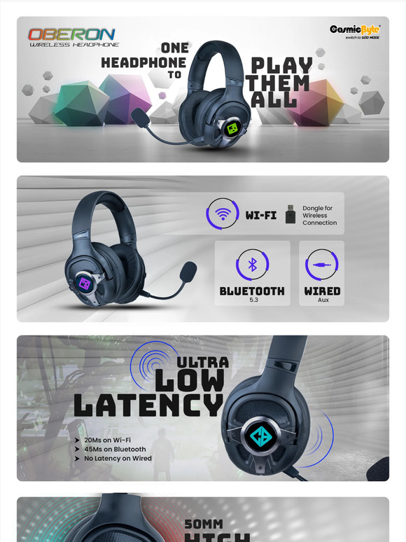 Cosmic Byte: Revolutionary 3-in-1 Headset - Cosmic Byte Oberon Wireless ...