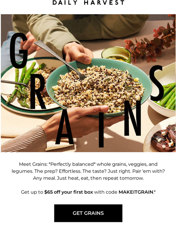 Daily Harvest: NEW DROP | The perfect meal? Done. | Milled