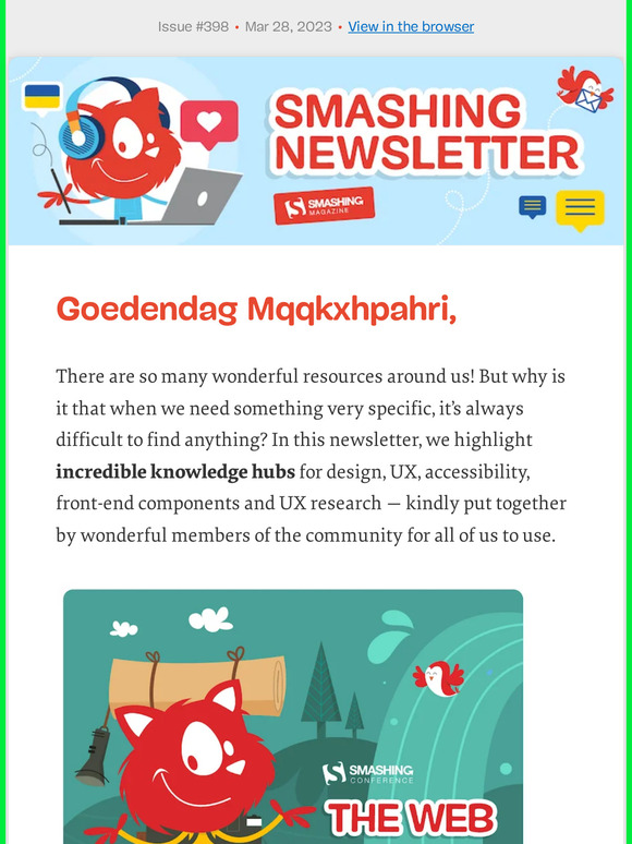 Smashing Magazine: #398: Knowledge Hubs For UX Designers | Milled