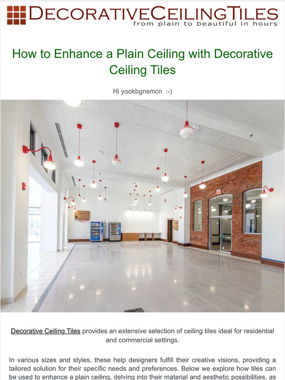 Decorative Ceiling Tiles: ArchDaily Article: How to Enhance a Plain ...