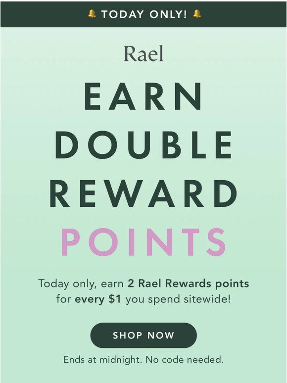 Rael: DOUBLE POINTS day is here! 💸 | Milled