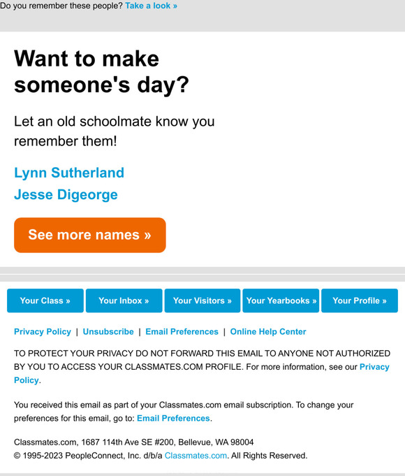 Classmates: —, make an old schoolmate's day... | Milled