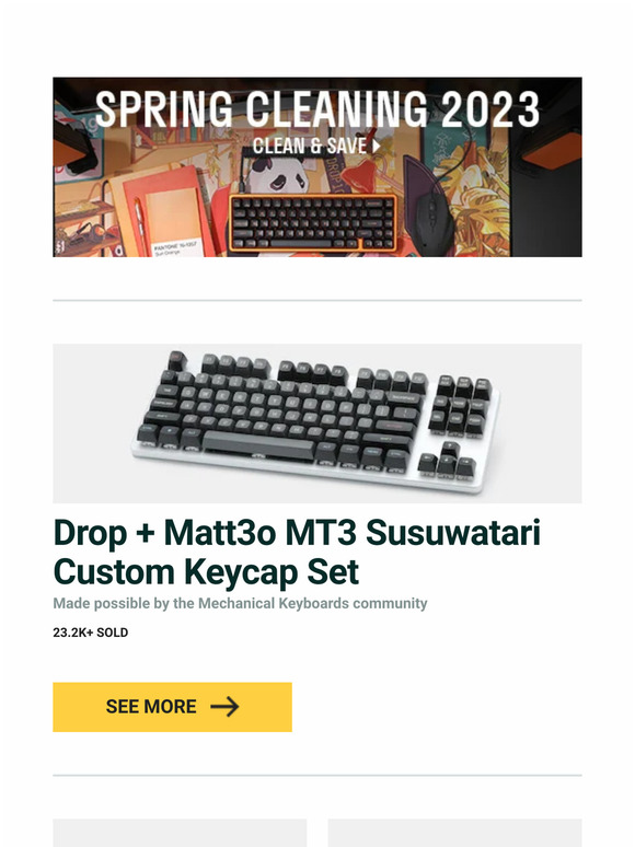 Drop: Drop + Matt3o MT3 Susuwatari Custom Keycap Set, Hyper Design ...