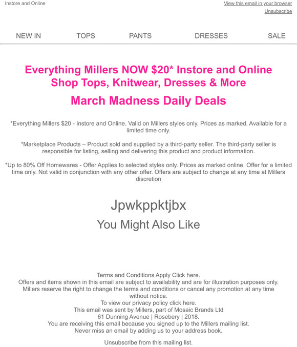 insurefor: Congratulations! EVERYTHING Millers NOW $20 | Milled