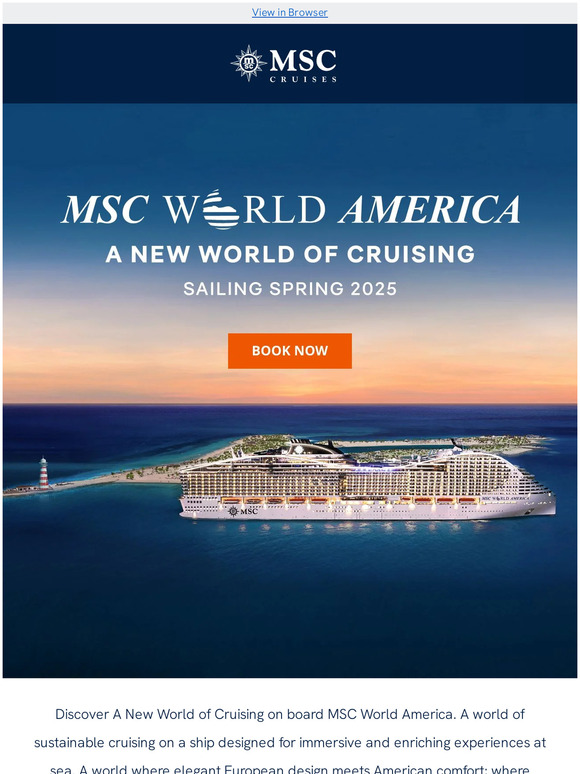 MSC Cruises: [BREAKING NEWS] MSC World America Is Coming to Miami 🏝️ ...
