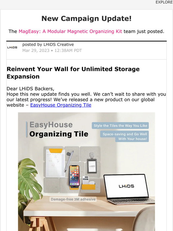 Indiegogo: 📢 Update #5 from MagEasy: A Modular Magnetic Organizing Kit ...