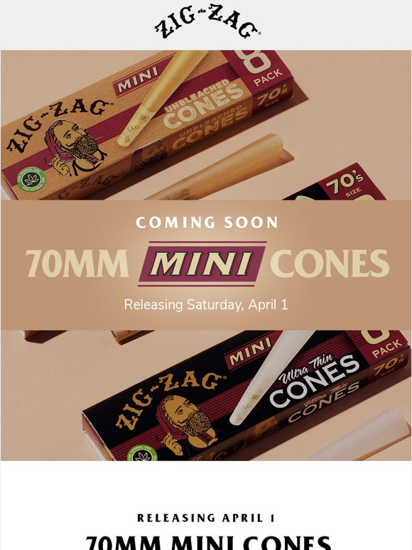 Zig Zag: Zig-Zag Mini Cones Coming Soon | Milled