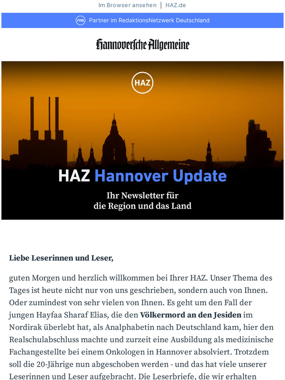 Hannoversche Allgemeine: Warum soll Hayfaa Sharaf Elias abgeschoben ...