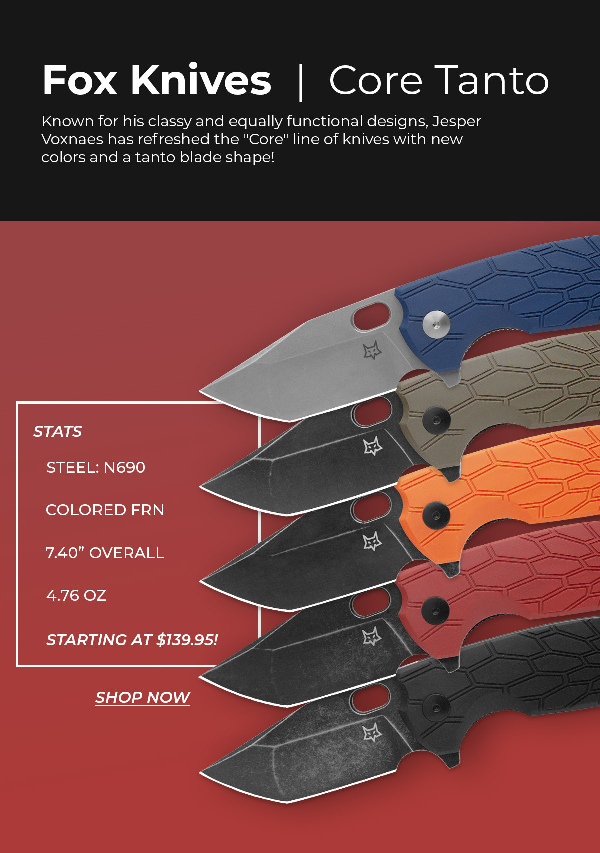 Blade HQ: The Fox Knives Core! Now In A Tanto! | Milled