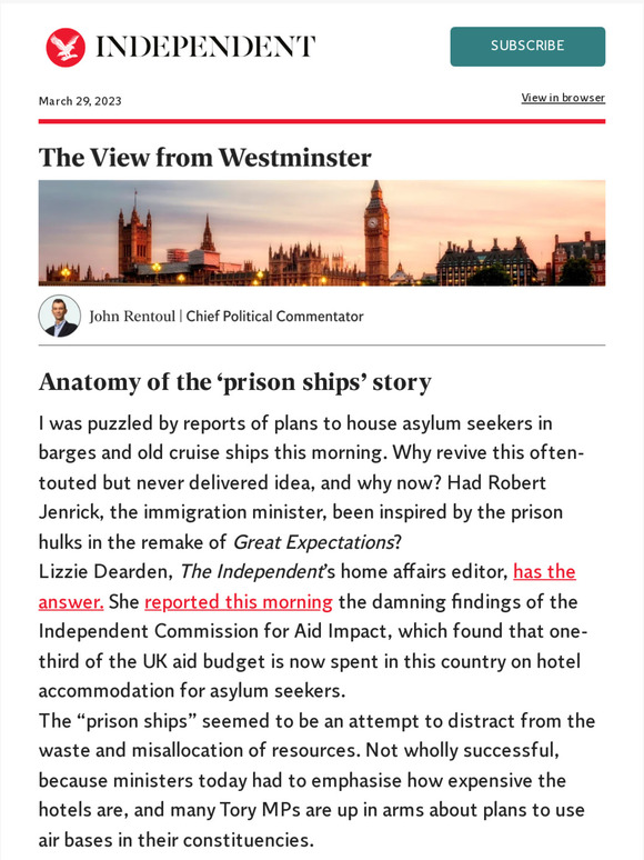 The Independent: Anatomy of the ‘prison ships’ story | Milled