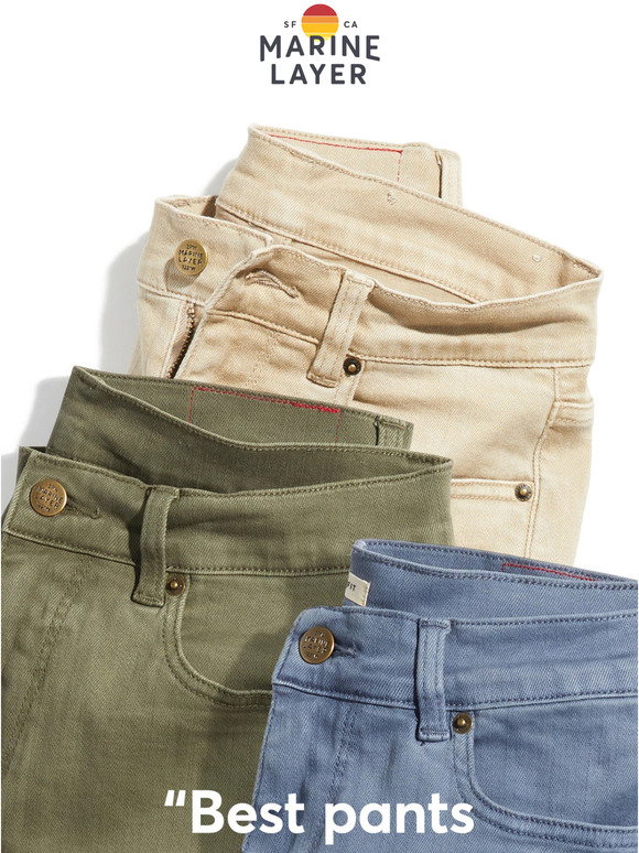 Marine Layer: Our bestselling guys pant, in even more colors. | Milled