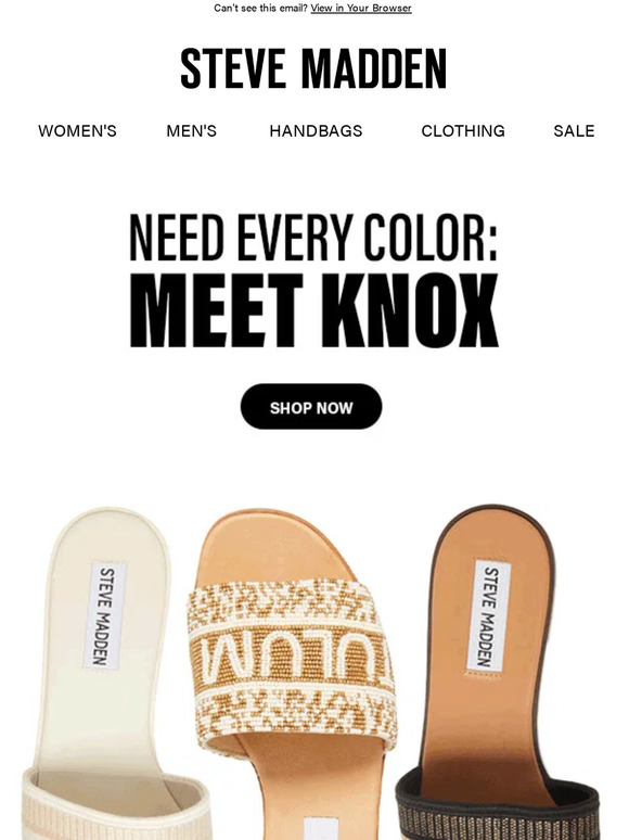 Steve Madden: KNOX - Now In New Colors | Milled