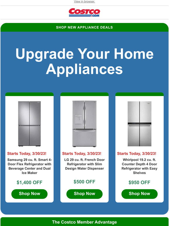 Costco: Appliance Overhaul: Fresh Deals on Refrigerators, Washers ...