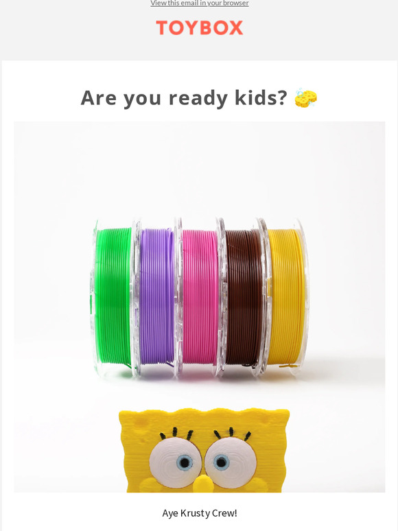 Toybox: SpongeBob Printer food Bundle - Limited time sale! 🧽🪸 | Milled