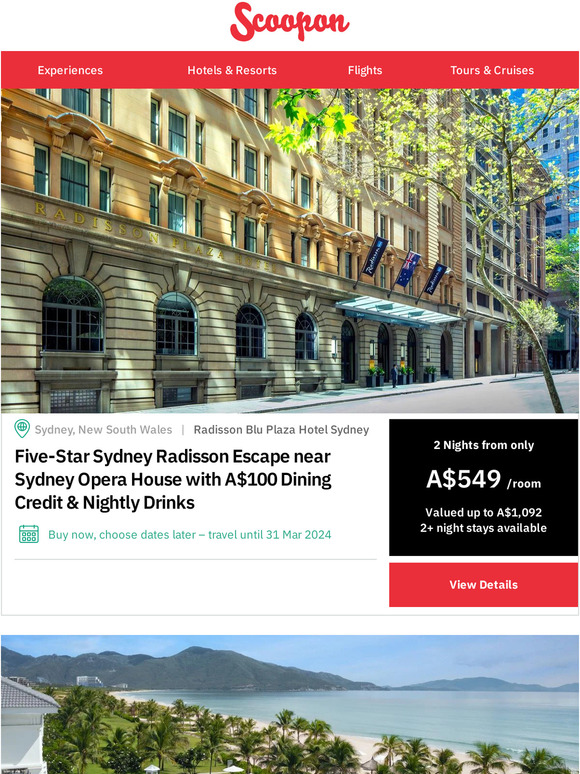 Scoopon: Radisson Blu Sydney: Vintage Luxury near Opera House w ...