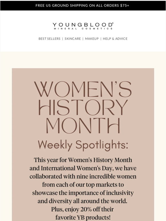 Youngblood Mineral Cosmetics: Women's History Month: Spotlights of the ...