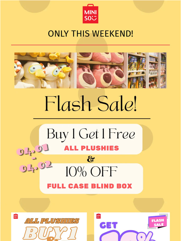 MINISO: Flash Sale this Weekend!! - Miniso Canada | Milled